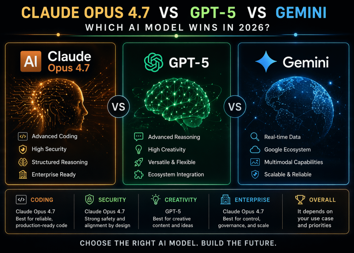 Claude Opus 4.7 vs GPT-5 vs Gemini: Ultimate AI Comparison